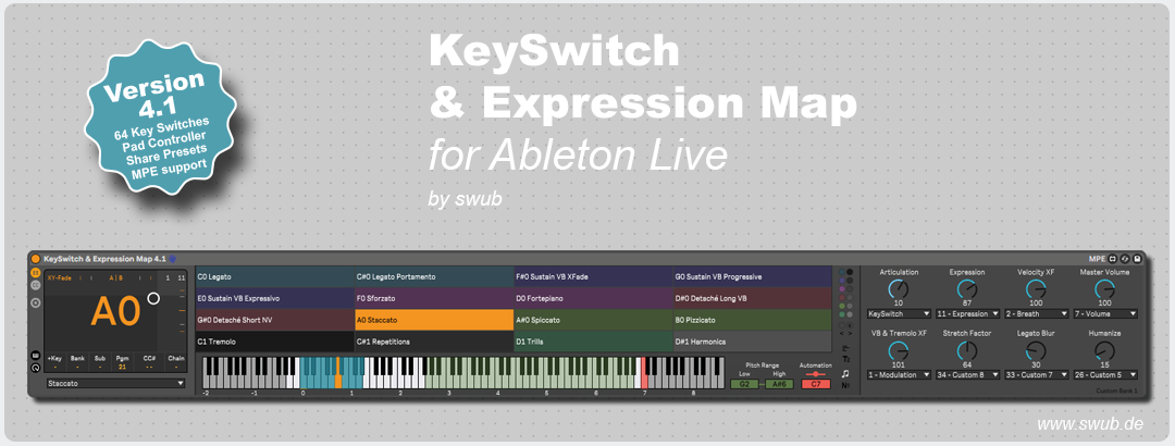 KeySwitch & Expression Map for Ableton Live | swub