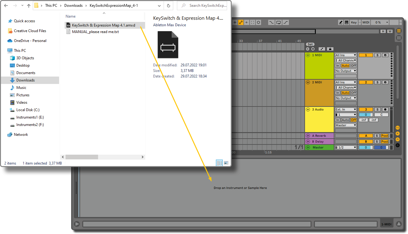 Installation of a M4L device | swub