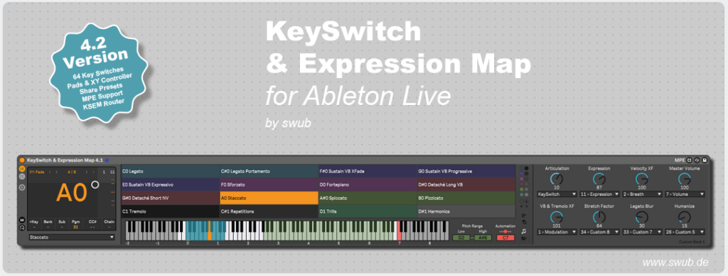 KeySwitch & Expression Map for Ableton Live | swub